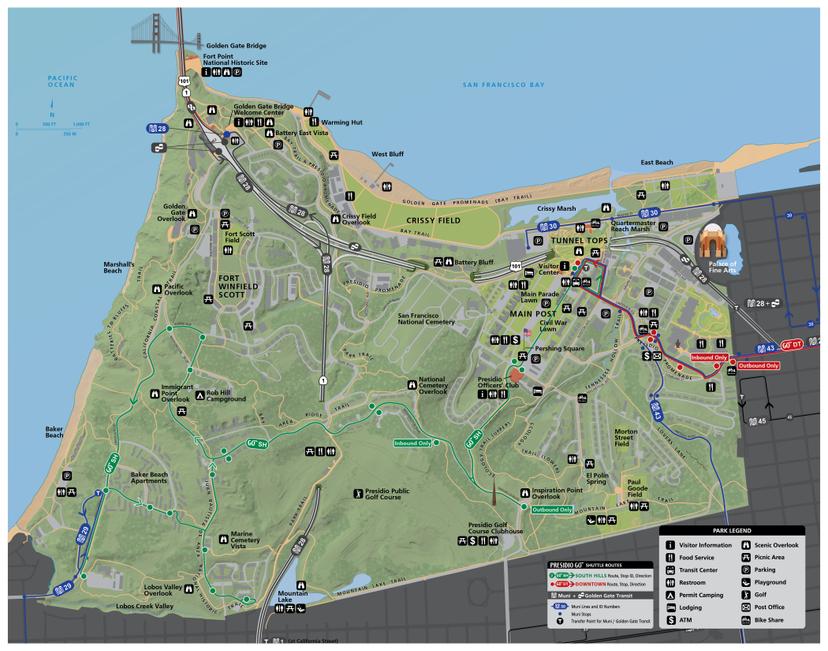 Presidio Park Maps - The Presidio (San Francisco)